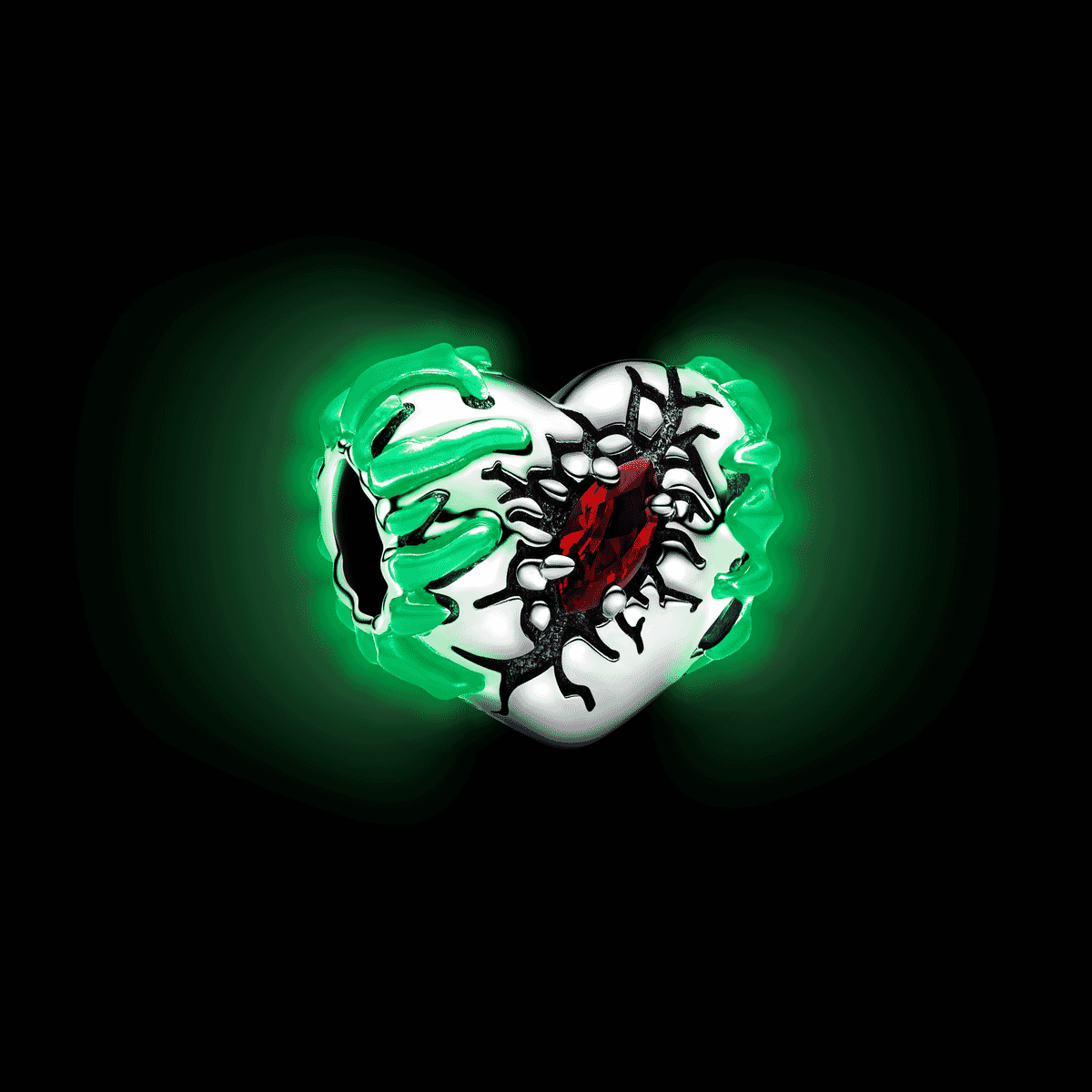 Charm Pandora Corazón que brilla en la oscuridad de Stranger Things ...